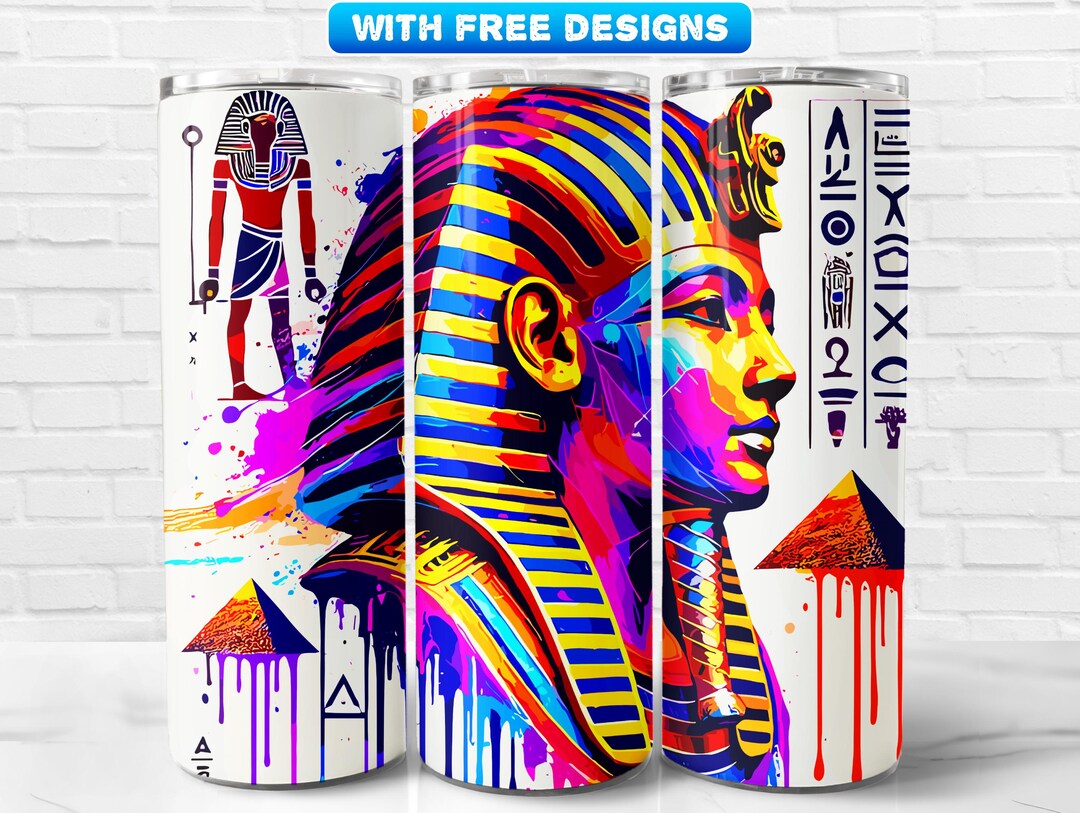Egyptian Pharoah Tumbler Wrap PNG, Egypt Desert, Sublimation Design - Etsy