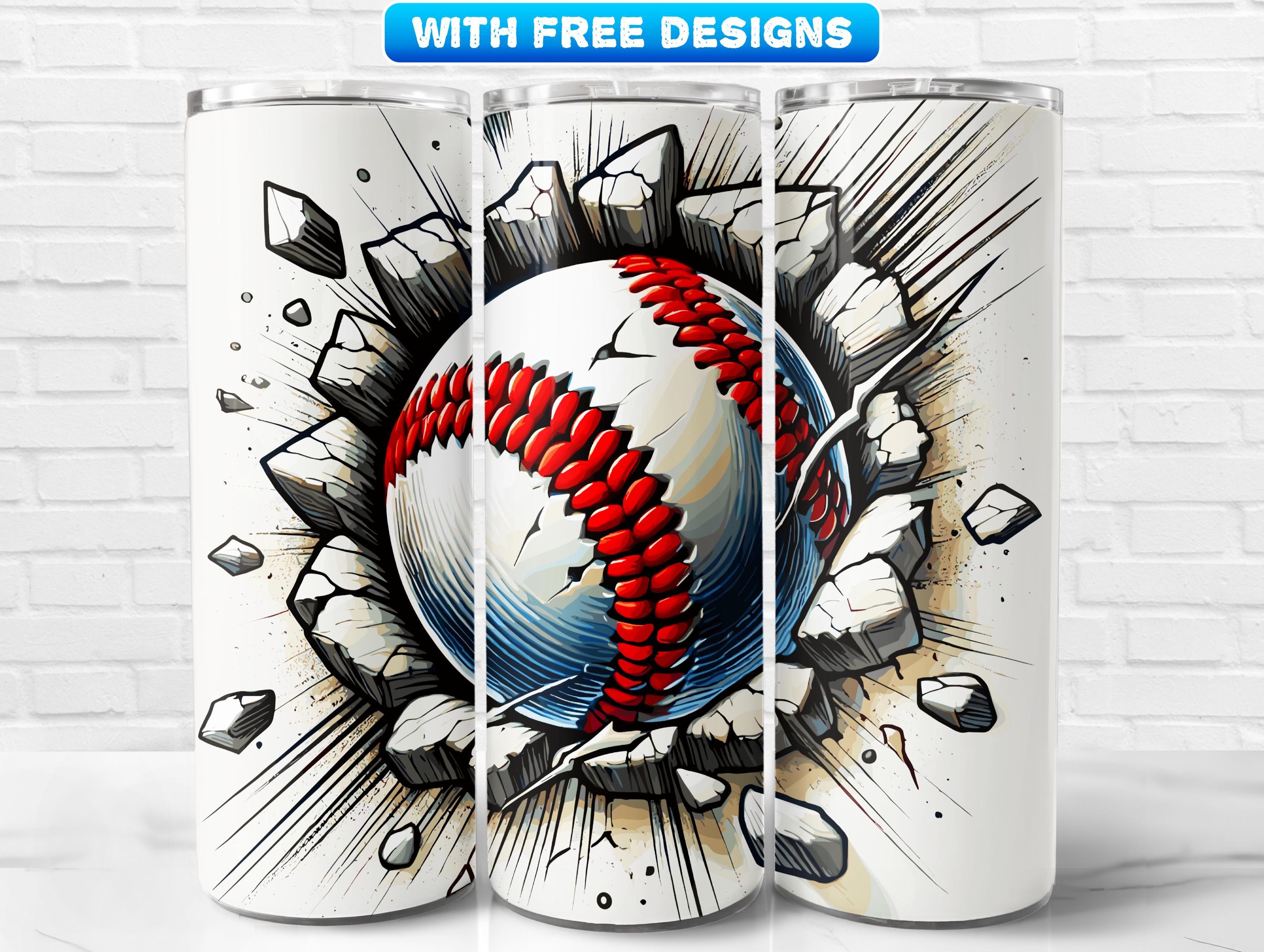 Baseball Breaking Wall Tumbler Wrap PNG, Sports, Sublimation Design - Etsy
