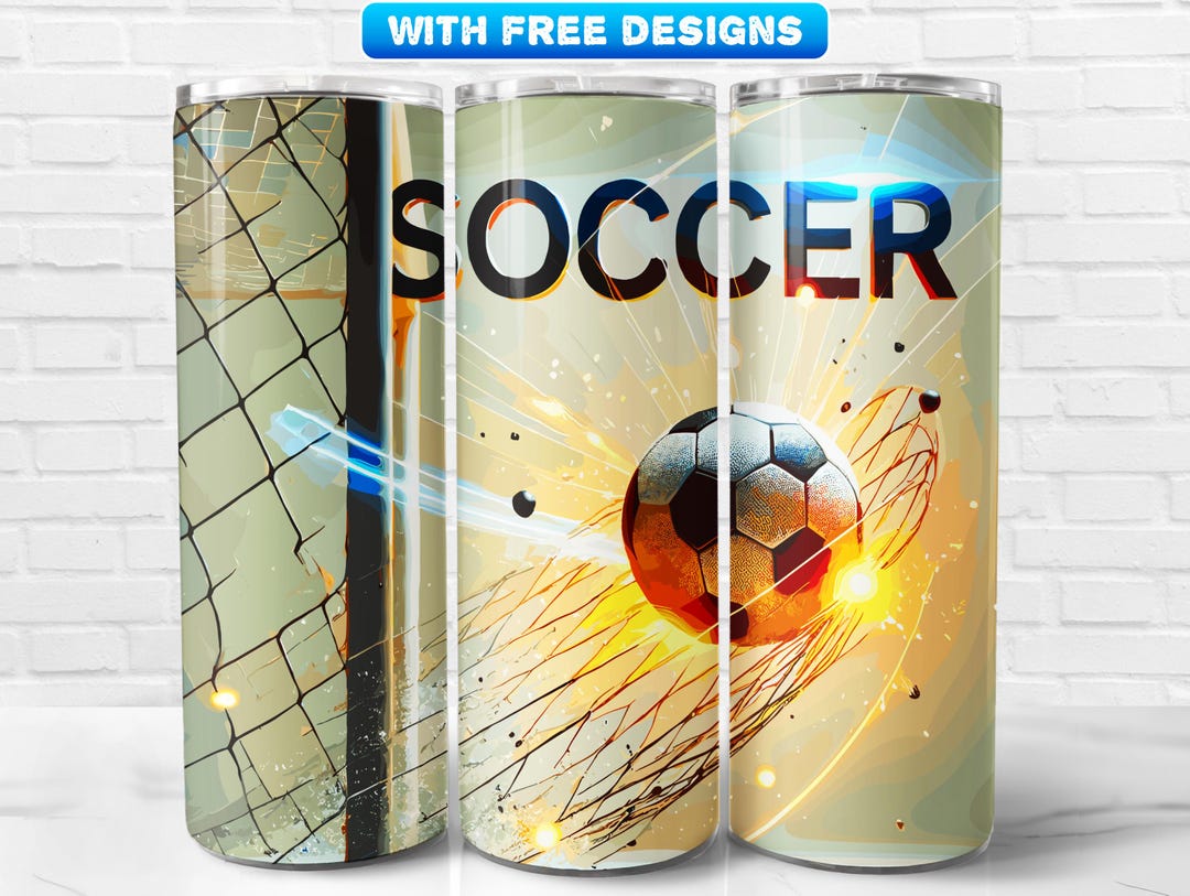 Soccer Tumbler Wrap PNG, Soccer Ball, Sports, Sublimation Design - Etsy