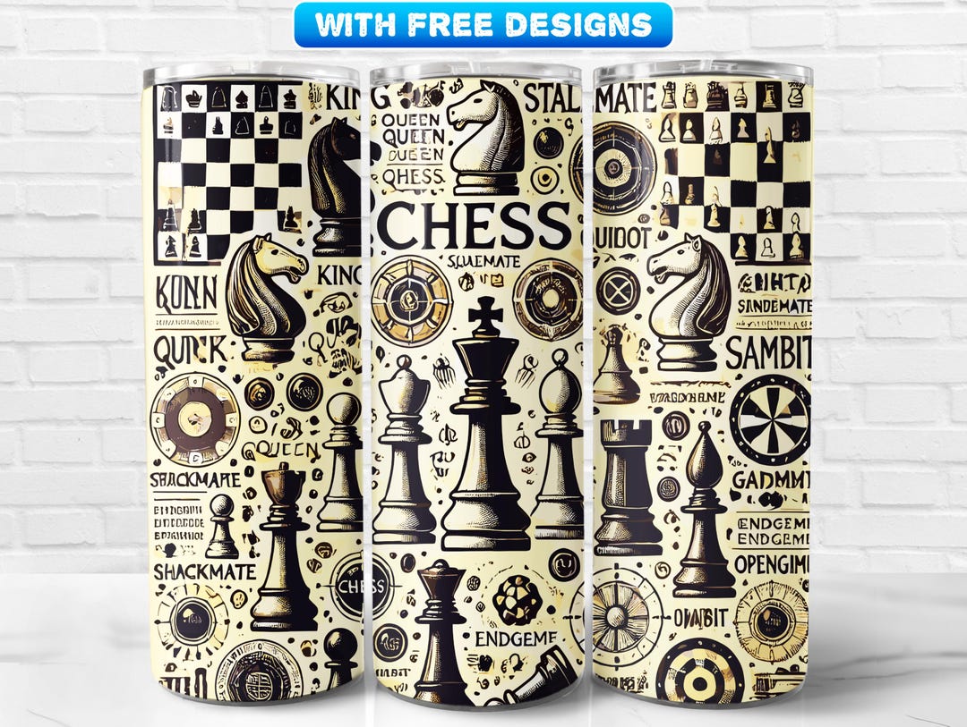 Chess Tumbler Wrap PNG, Brain, Sport, Sublimation Design - Etsy