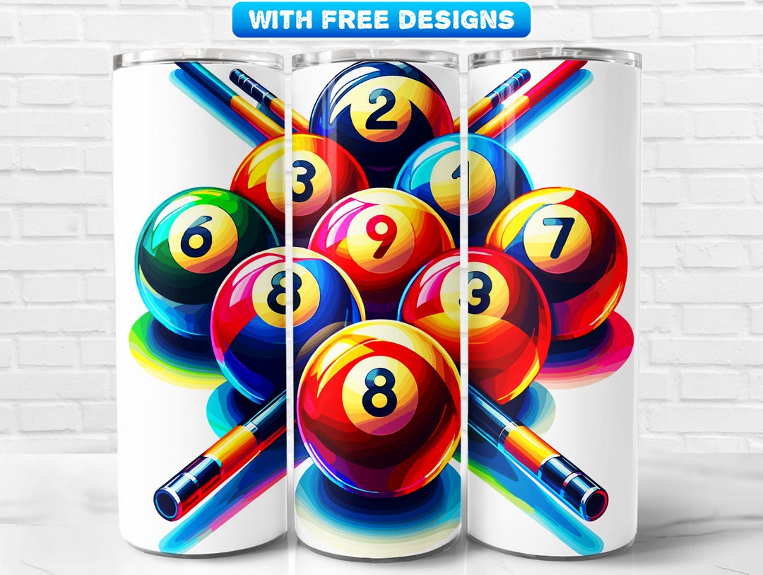 Billiard Tumbler Wrap PNG, Billiard Game, Sports, Sublimation Design - Etsy