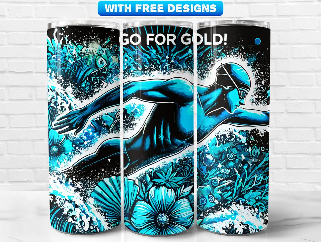 Swim Tumbler Wrap PNG, Sports, Swimming, Sublimation Design - Etsy
