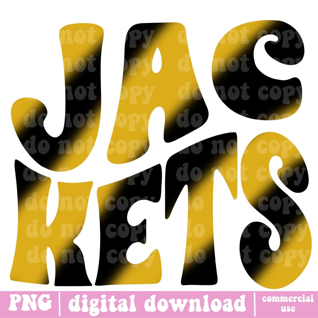 Jackets Mascot Digital Download, PNG, Wavy Text, Sublimation Design, T ...