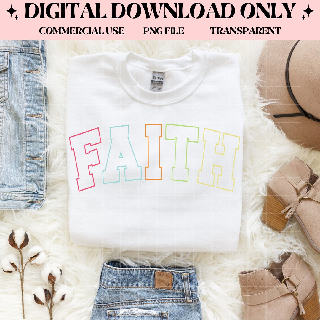 Faith Curved, Curved Text, Digital Download, PNG, Wavy Text ...