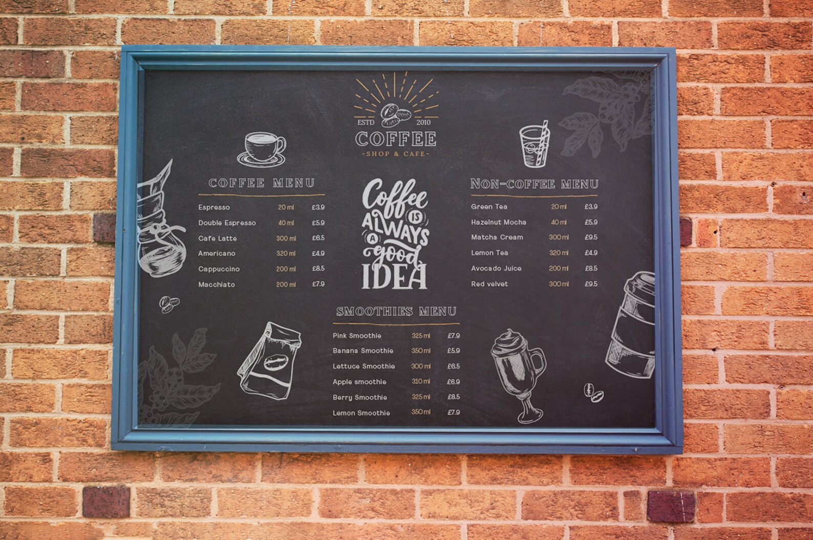 Editable DIY Business Menu - Instant Download, Cafe Menu Template ...