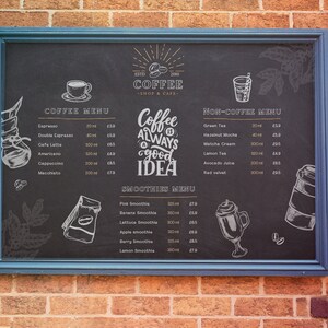 Editable DIY Business Menu - Instant Download, Cafe Menu Template ...