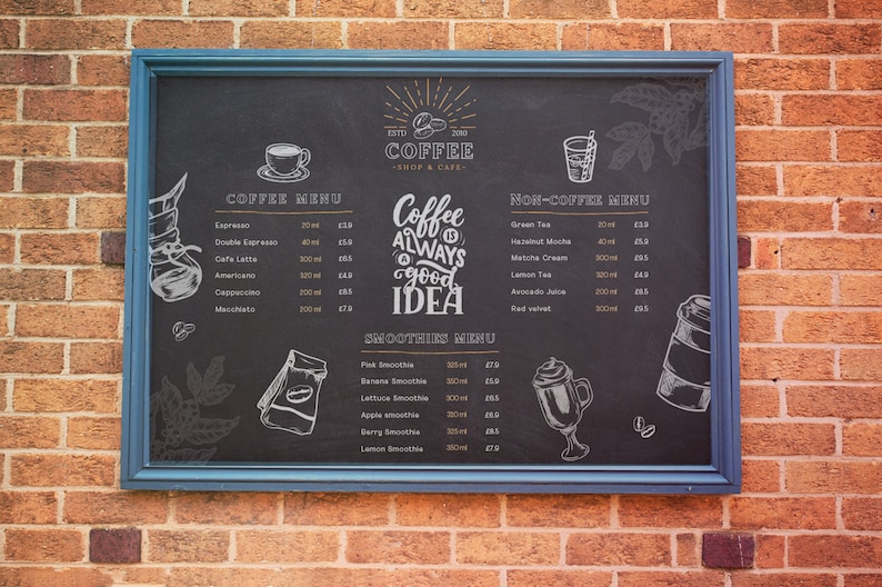 Editable DIY Business Menu - Instant Download, Cafe Menu Template ...