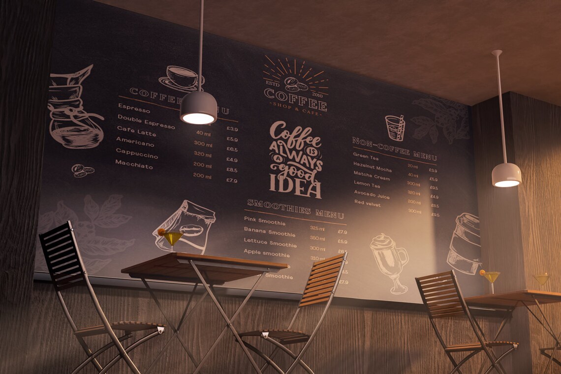 Editable DIY Business Menu - Instant Download, Cafe Menu Template ...