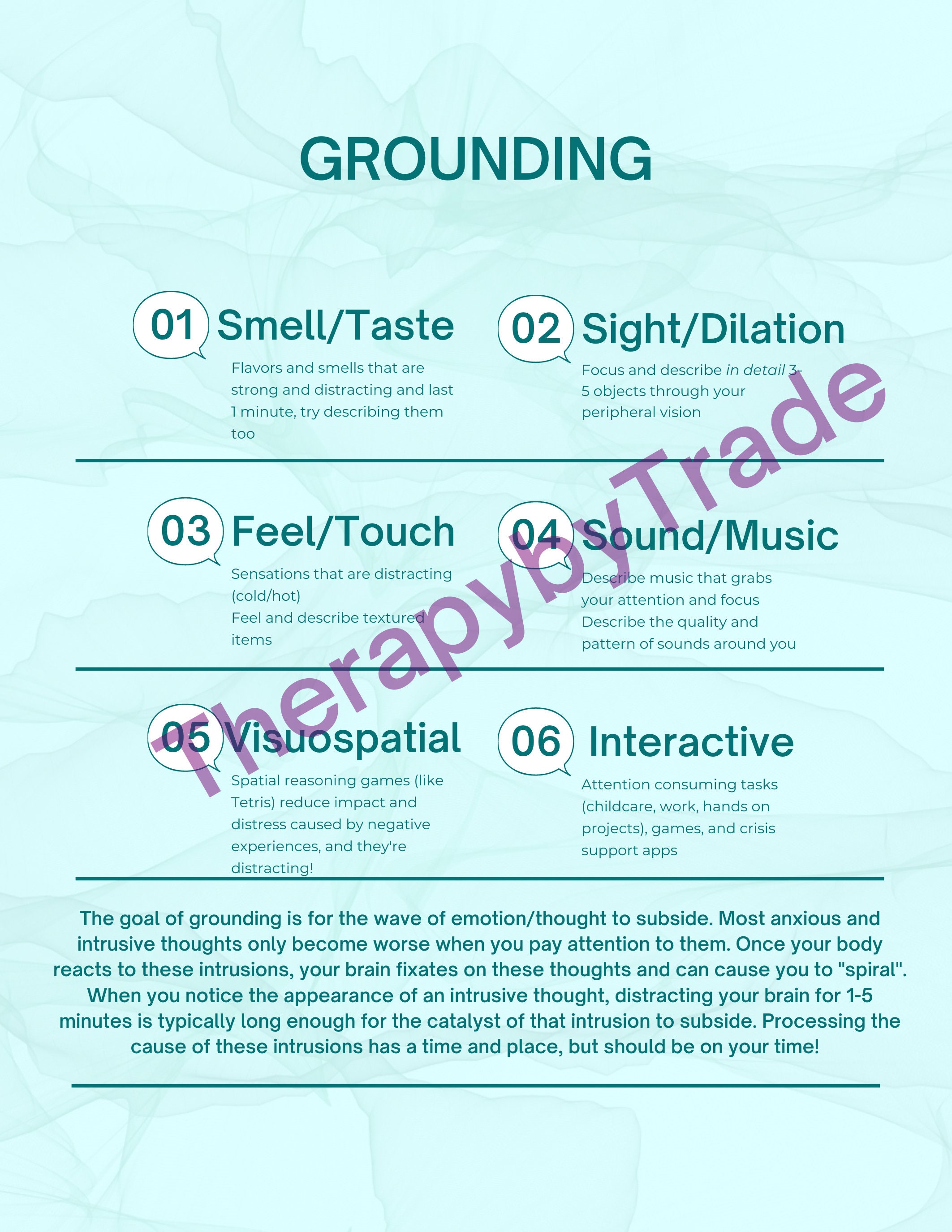Grounding Handout for Clients - Etsy