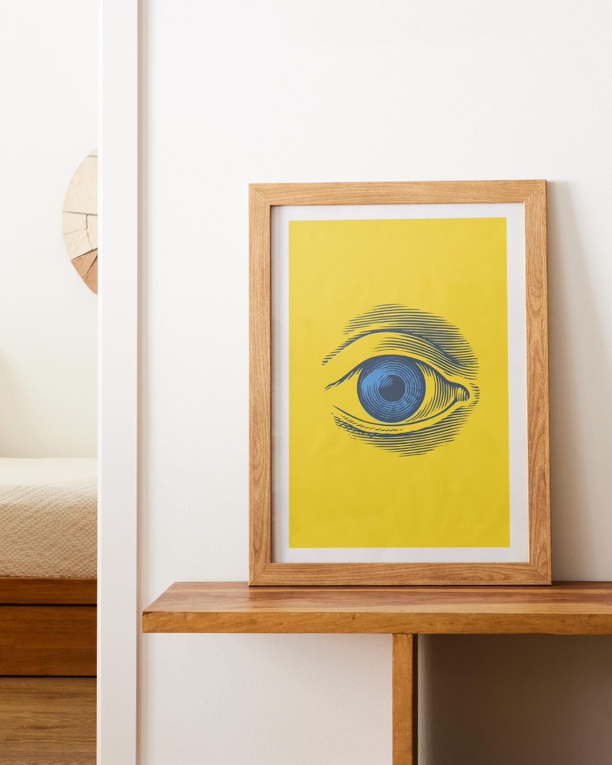 Printable Art: the All Seeing Eye - Symbolism A3 Poster - Yellow and ...