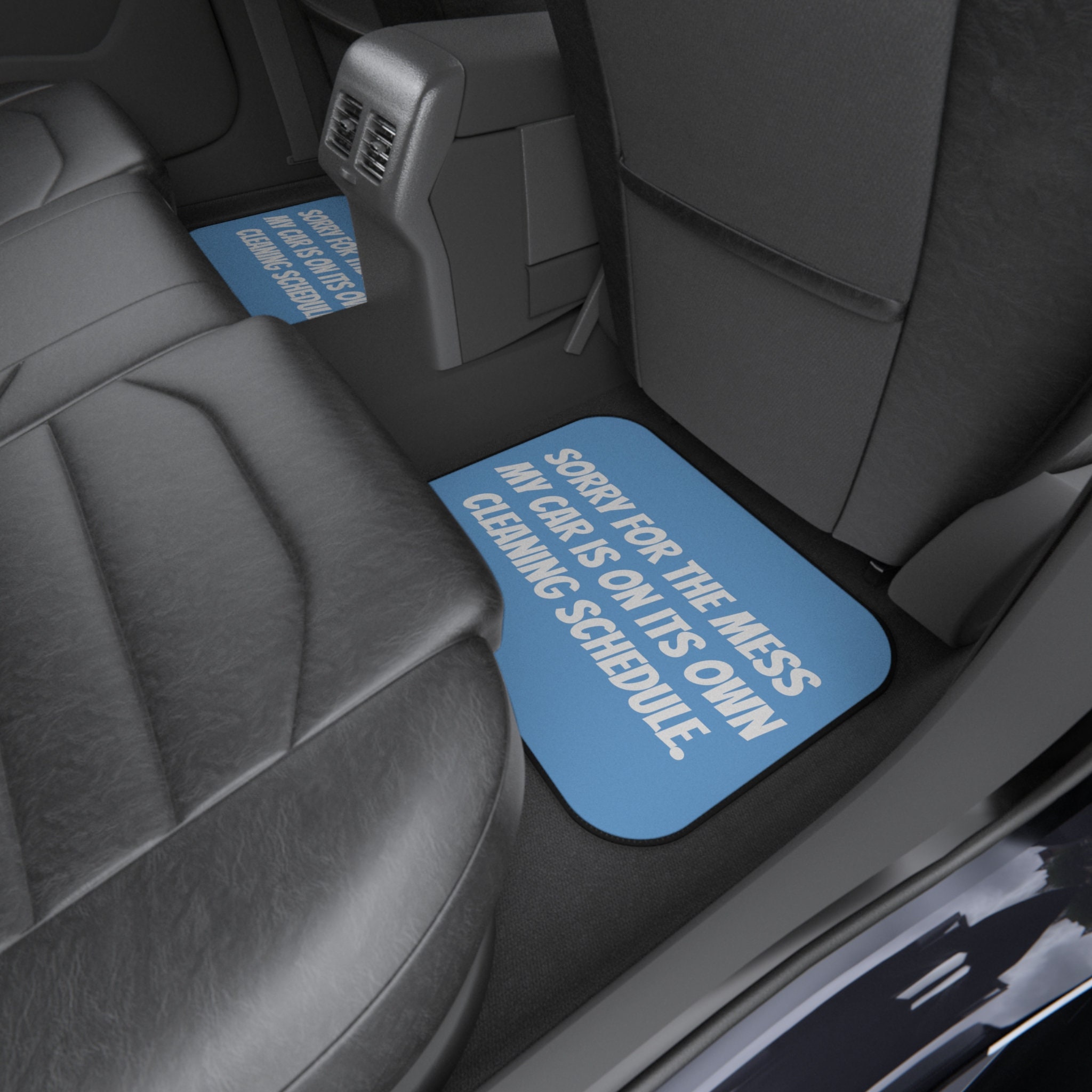 Car Floor Mat, Light Blue Mat, Funny Car Mats, Car Mat Set Gift, Car ...