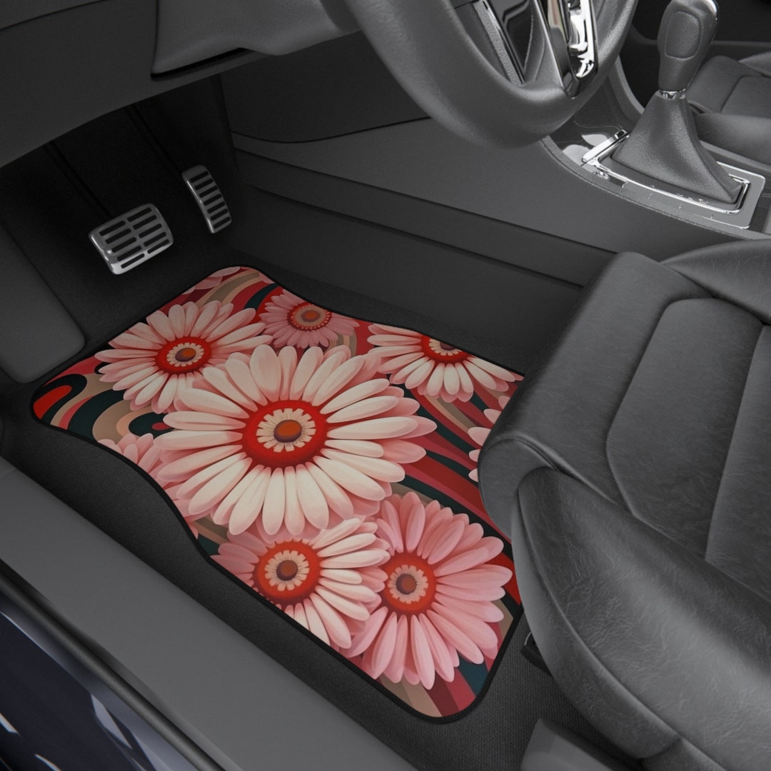 Pink Flower Car Mat, Cute Car Mat for Women, Cute Car Mats, Gifts for ...