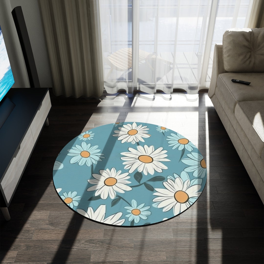 Daisy Tufted Rugs, Flower Rugs, Flower Designed Tufted Rugs, Cute ...
