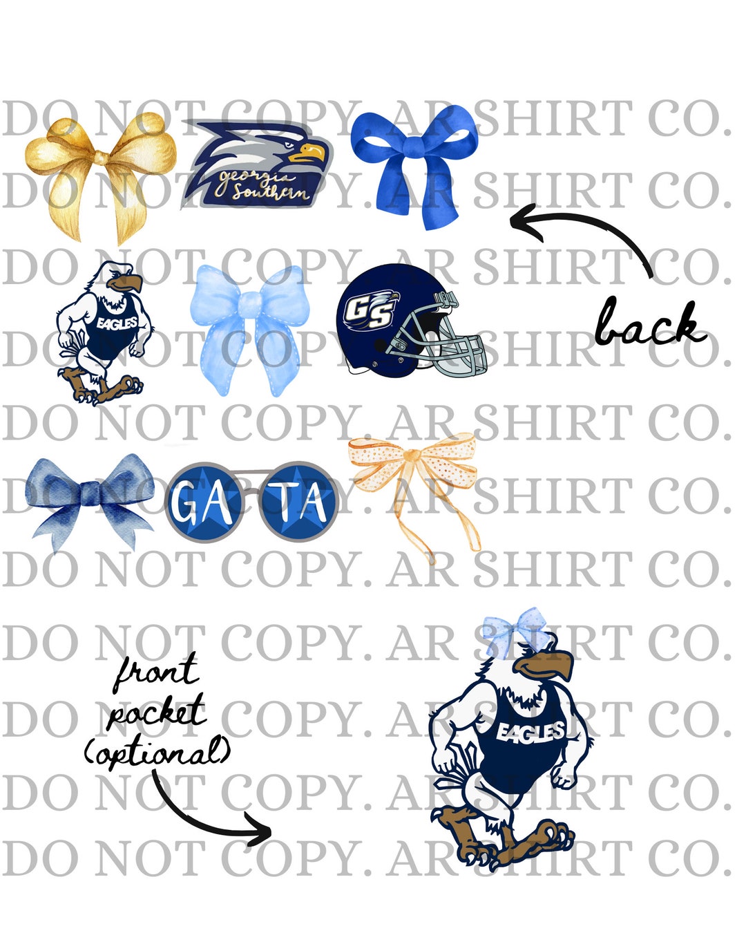 GSU Coquette Digital Download, Georgia Southern Eagles Png, Svg, Pdf ...