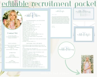 Editable Sorority Recruitment Packet With Photo Printable Sorority ...