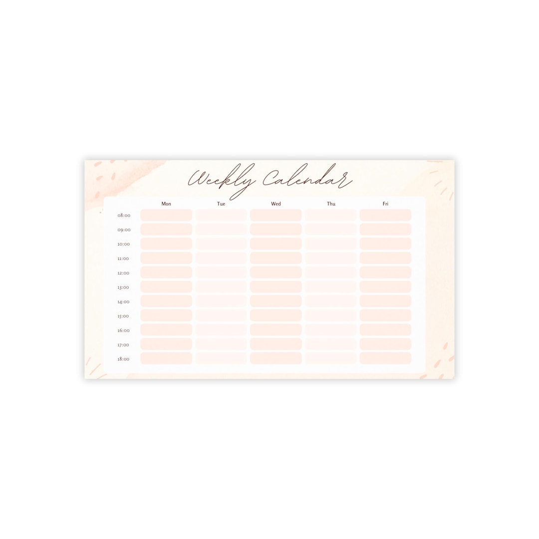Weekly Calendar Planner Post-it® Note Pads - Etsy