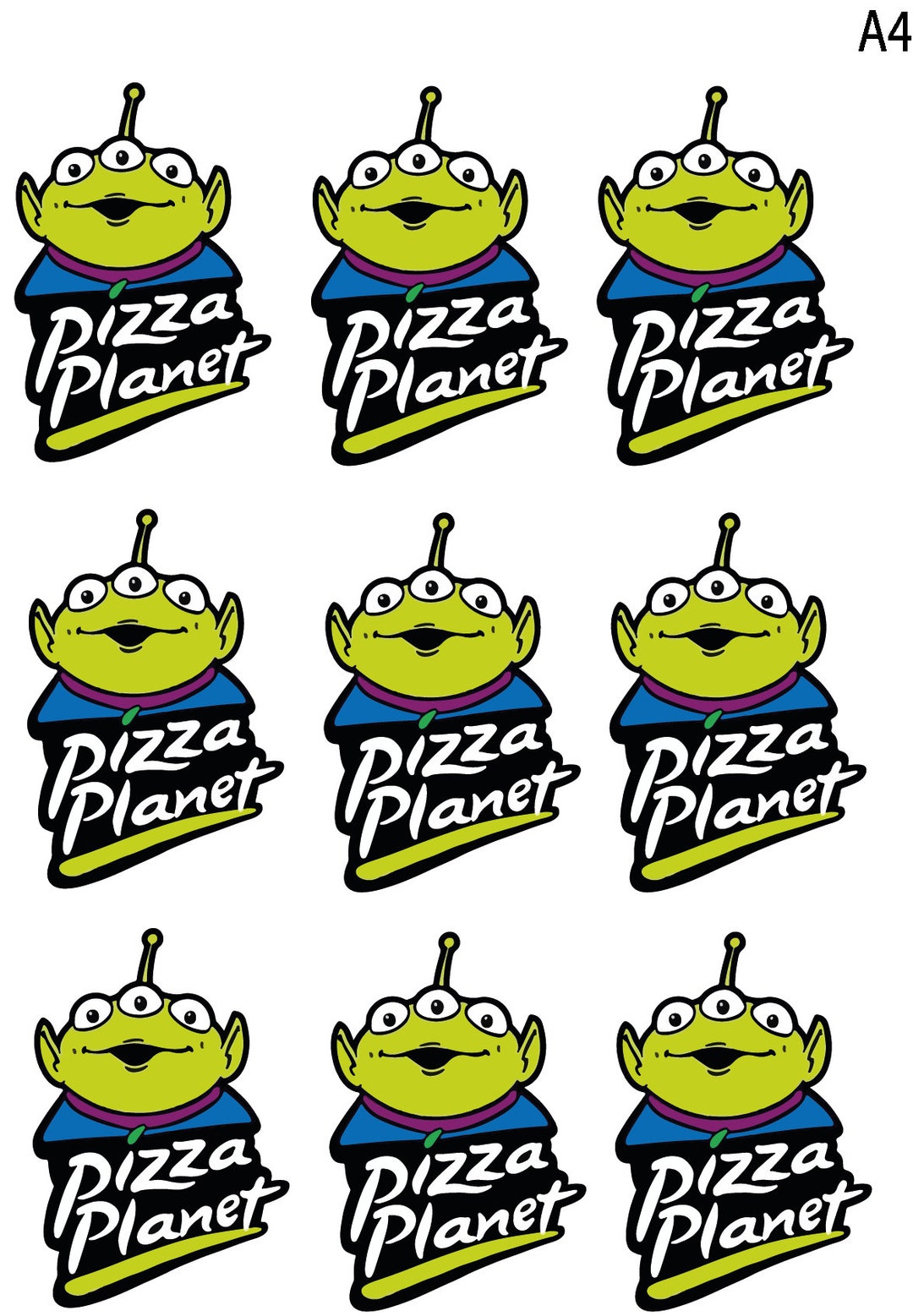 Pizza Planet Sticker Set Toy Story - Etsy UK