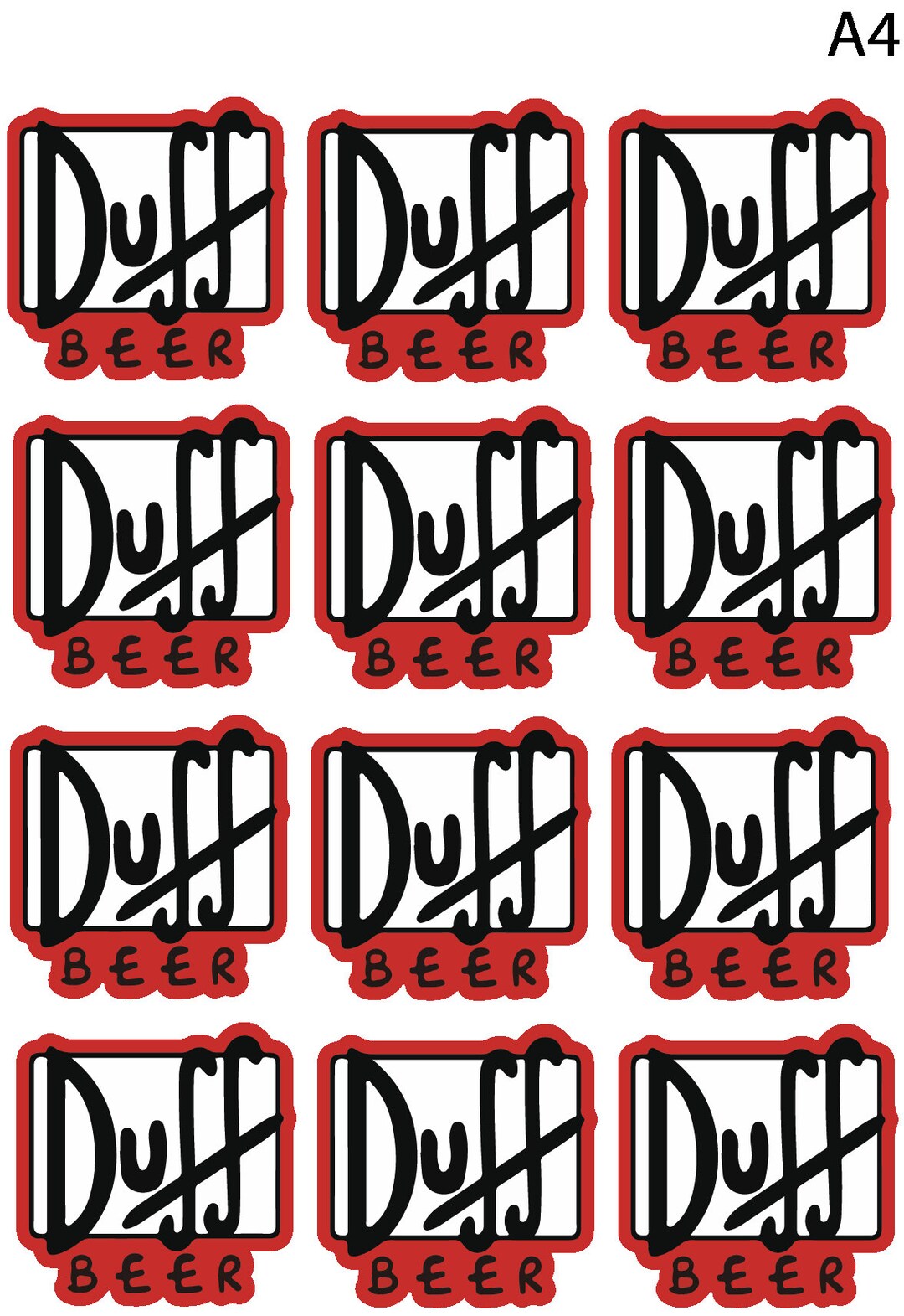 Duff Beer Stickers Simpsons - Etsy