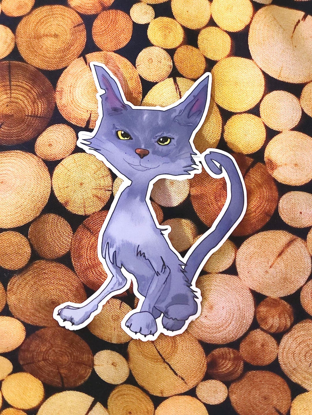 Glossy Alley Cat Sticker: Laminated Vinyl Die Cut, Laptop Decal - Etsy