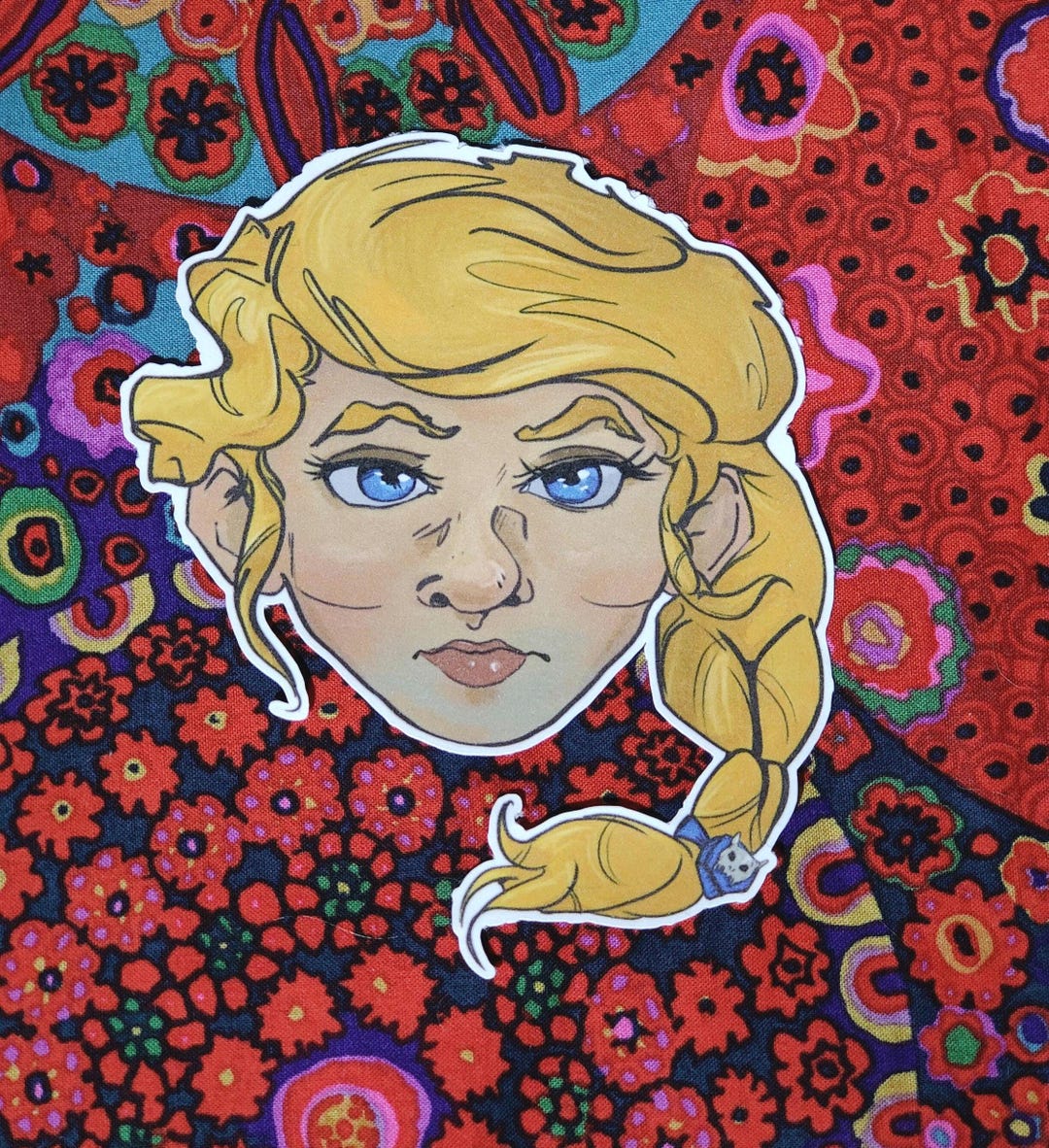 Cute Female Dwarf Face RPG Character Laminated Sticker - Etsy