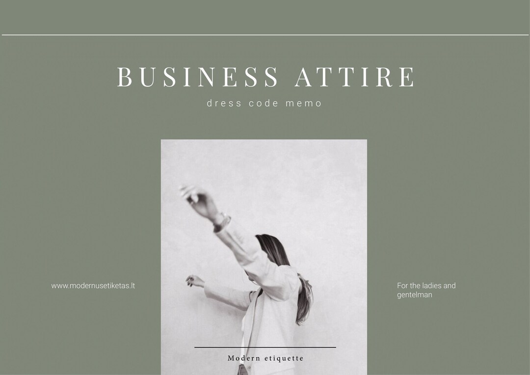 Dress to Impress: A Memo on Business Dress Code and Etiquette for Men ...
