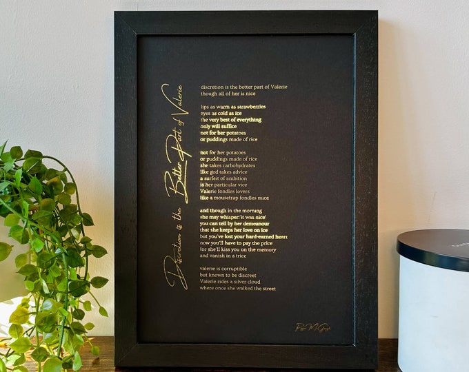 Custom Poem Print, Old Typewriter Font, Custom Poem, Framed Poem ...