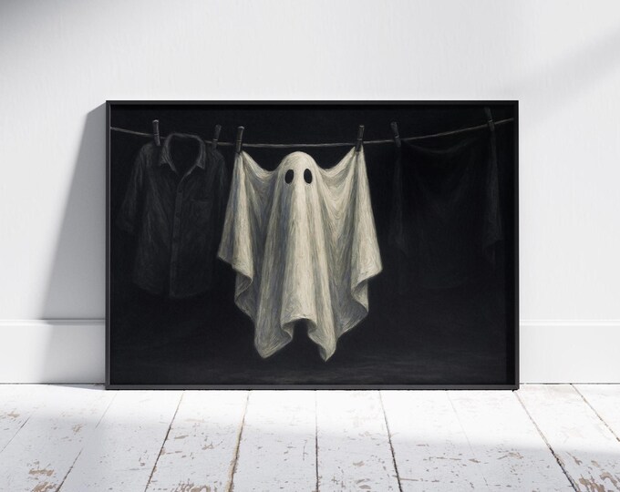 Halloween Laundry Room Poster, Farmhouse Halloween Decor, Gothic Wall ...