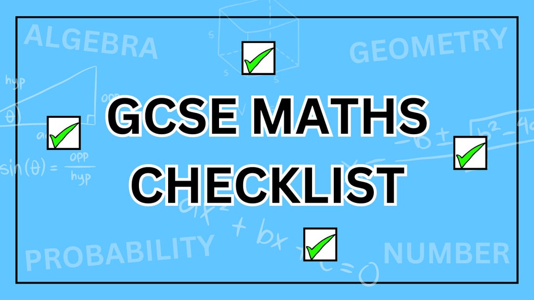 GCSE Maths Checklist COMPLETE LIST - Etsy UK