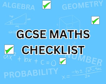 GCSE Maths Checklist (COMPLETE LIST) - Etsy UK