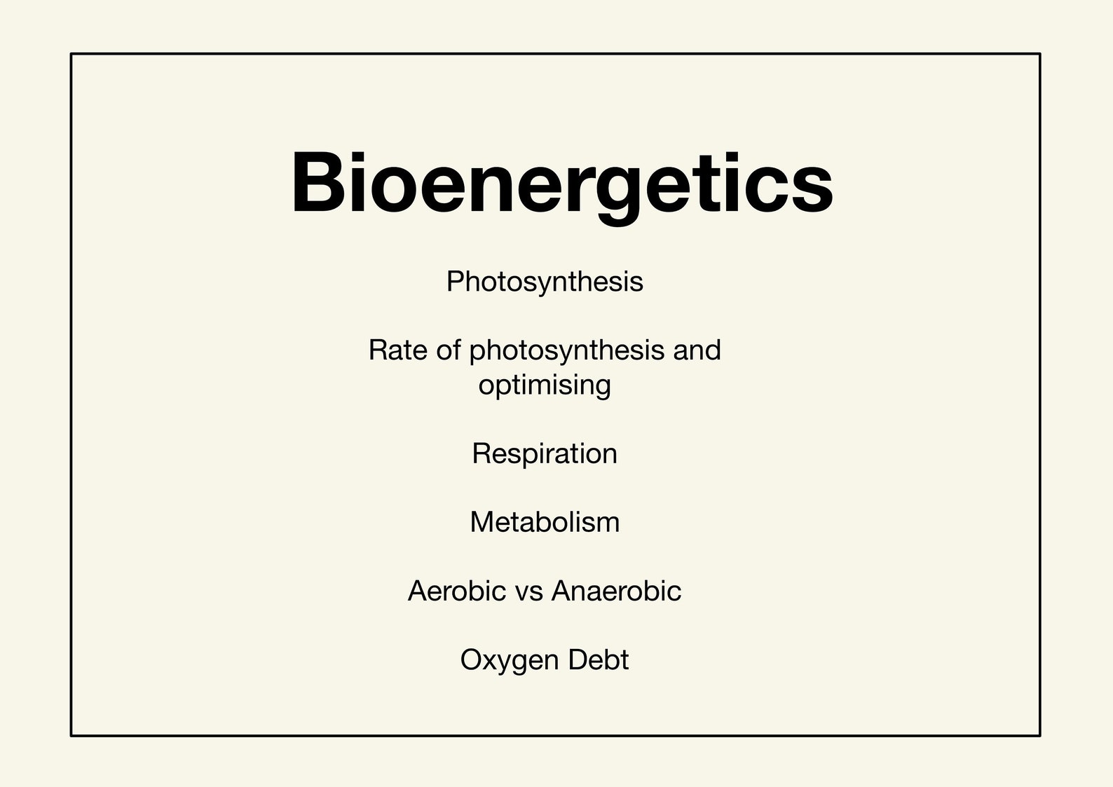 GCSE Biology Topic 4 Revision Notes Bioenergetics - Etsy