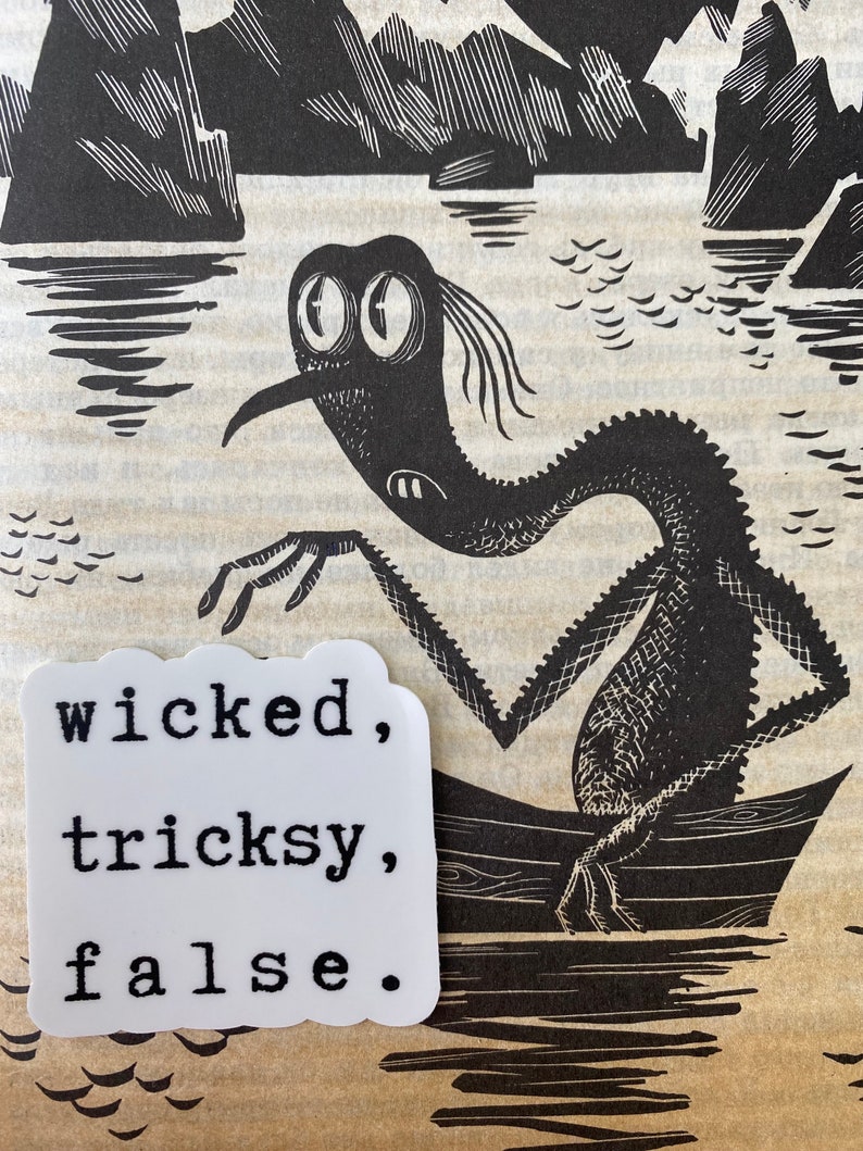 Hobbitcore Gollum Text Sticker Wicked Tricksy False - Etsy