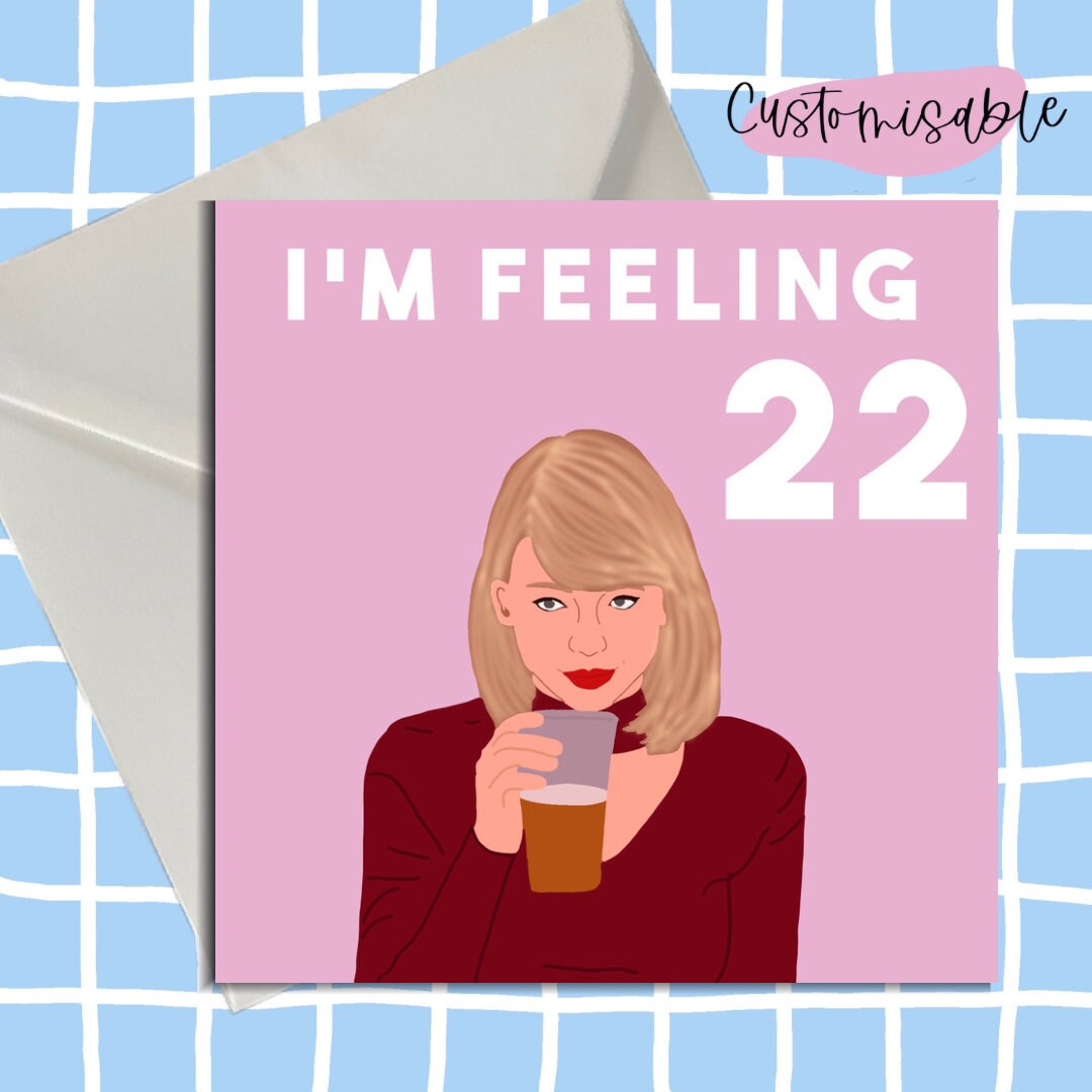 Customisable Taylor Swift Birthday Card Any Age Swifty - Etsy UK