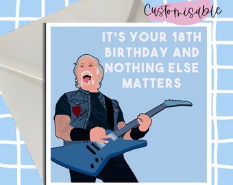 Heavy Metal Birthday Card Metallica, James Hetfield - Etsy