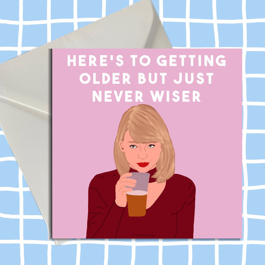 Taylor Swift Birthday Card Swifty Blank Card Cute Card - Etsy