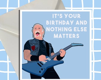 Heavy Metal Birthday Card - Metallica, James Hetfield - Etsy