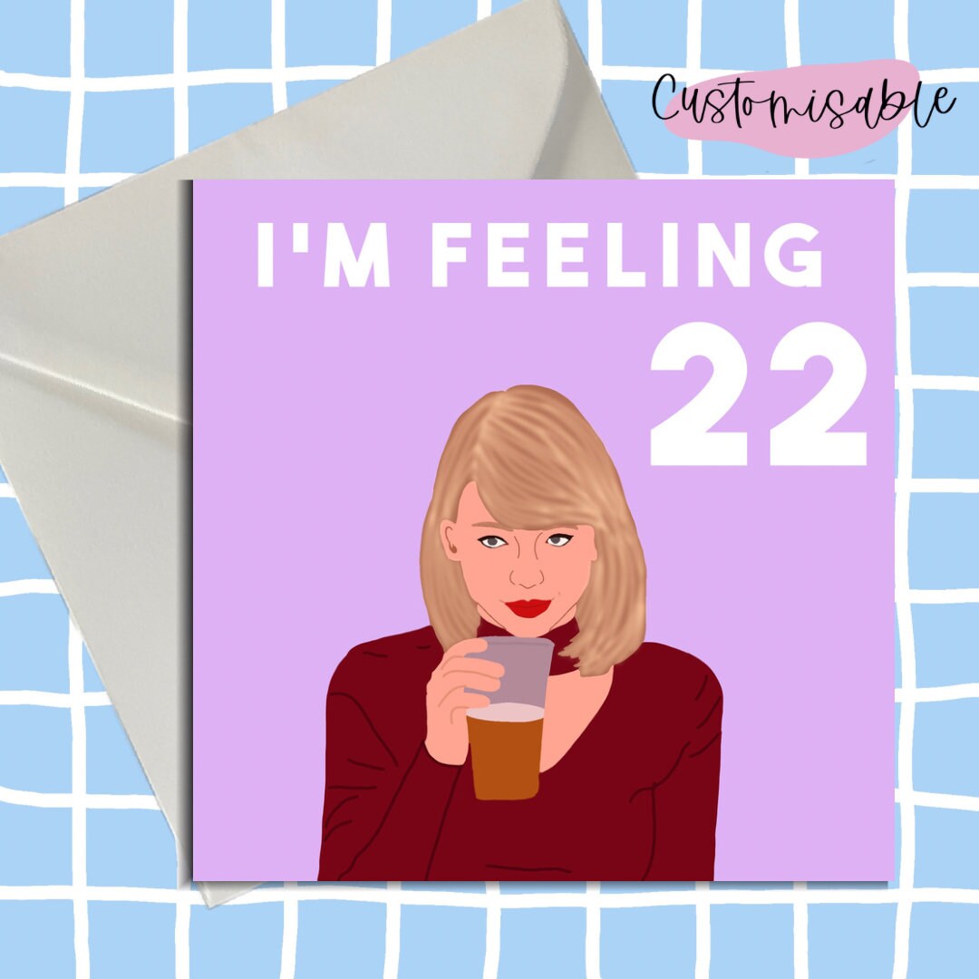 Customisable Taylor Swift Birthday Card Any Age Swifty - Etsy