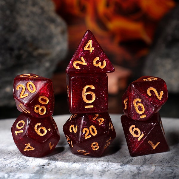 Ruby D20 Dice - Etsy