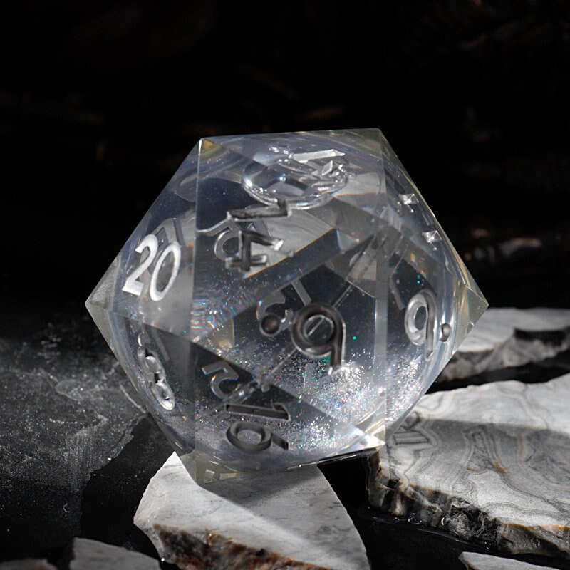 Extra Large Chonk 35mm D20 Liquid Core Resin Die Pathfinder, Dnd ...