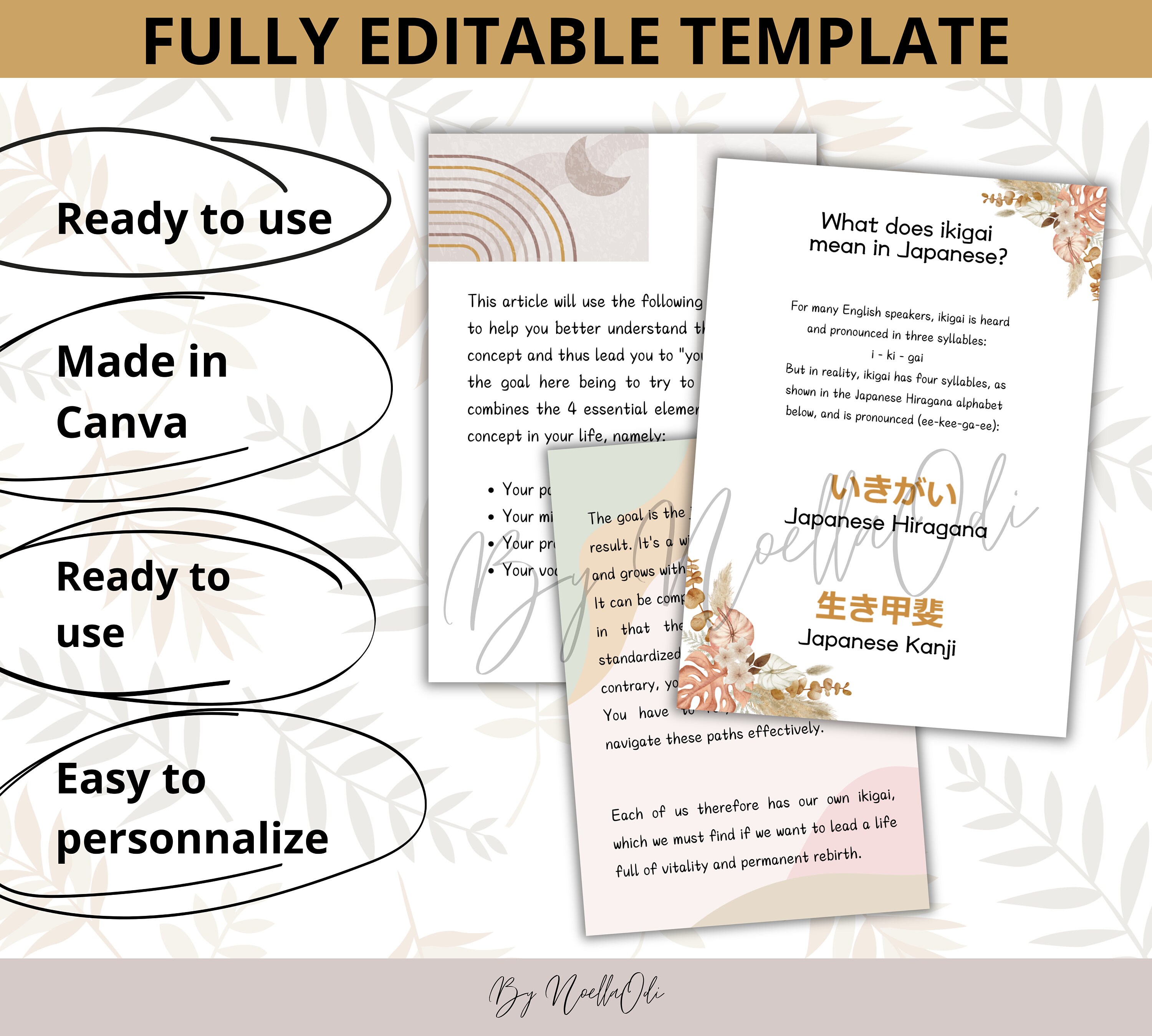 Ikigai Workbook | Ikigai Worksheet | Ikigai Planner | Ikigai | Ikigai ...