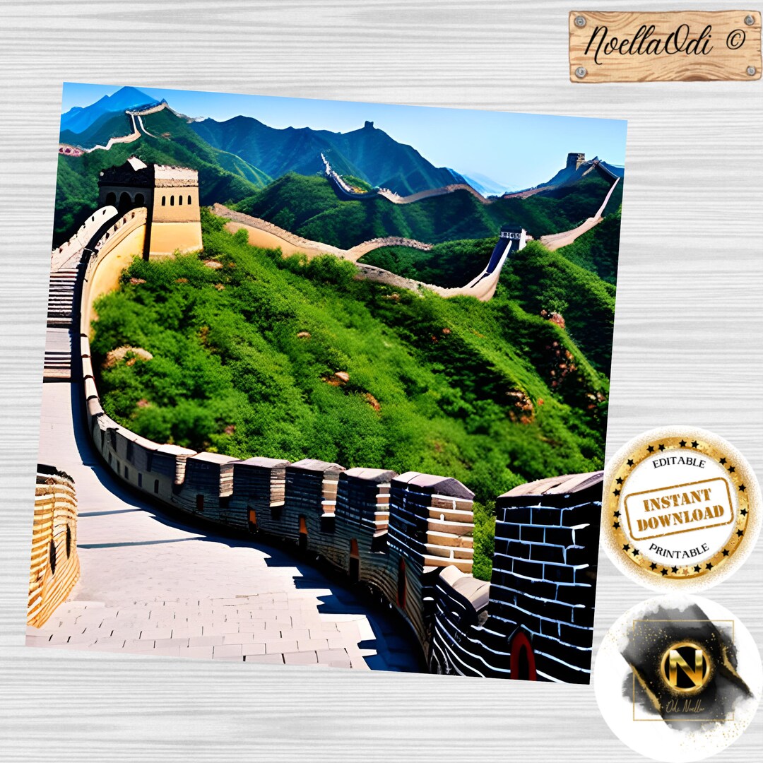 Great Wall of China Printable for Your Decoration an Emblem - Etsy