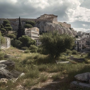 Printable Acropolis Athens | Post Apocalyptic | Desotropic | Post War ...