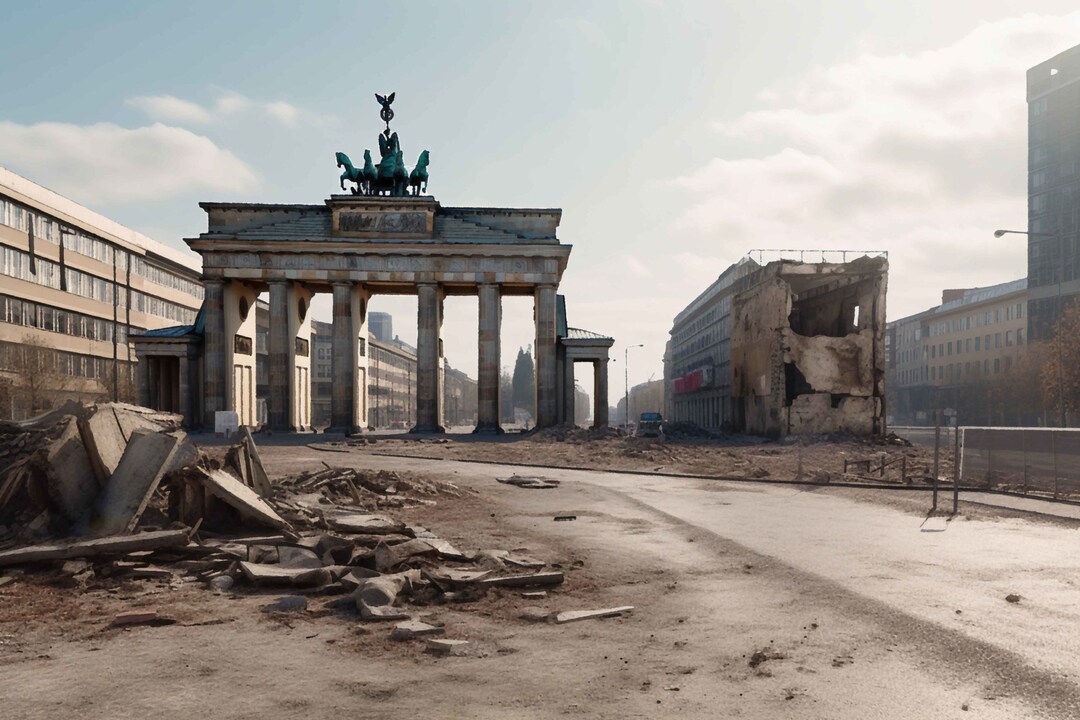 Printable Brandenburg Gate Berlin | Post Apocalyptic | Desotropic ...