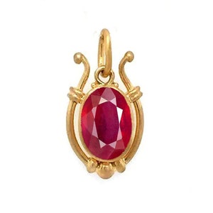 Natural Certified Ruby Pendant Locket 925 Sterling Silver Yellow Gold ...