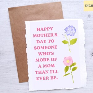 Digital Floral Mother's Day Funny Card, Lilac Mother's Day Card, Floral ...