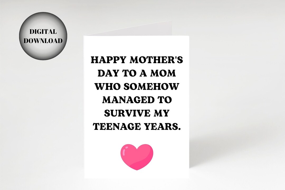Mother's Day Printable Funny Card, Digital Card, Special Postcard for ...