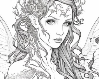 Fairy Coloring Page - Etsy