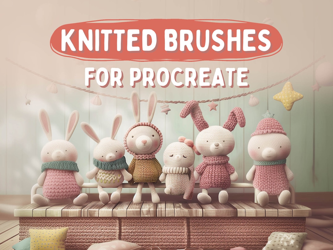 Procreate - Knit Texture Pattern Brush Set, Seamless Knitted Fabric Brushes for iPad - Etsy