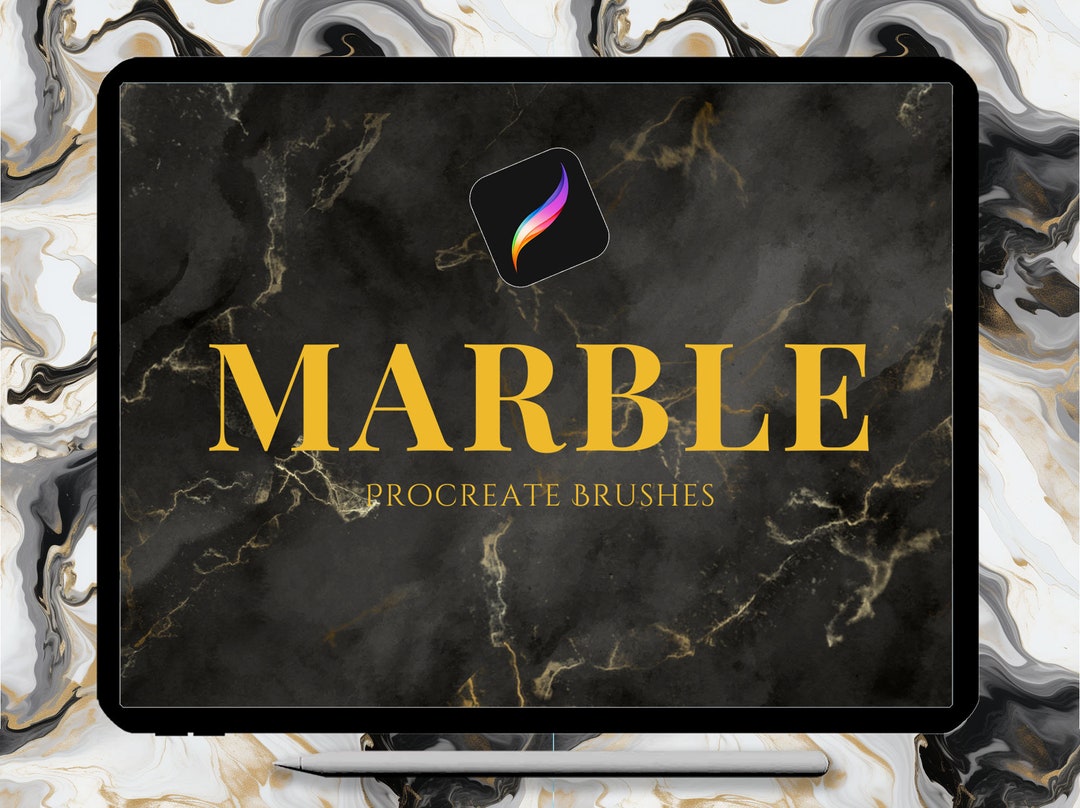 Procreate - Marble Brushes - Abstract Ink Brush, Procreate Marble Texture Brushset - Etsy