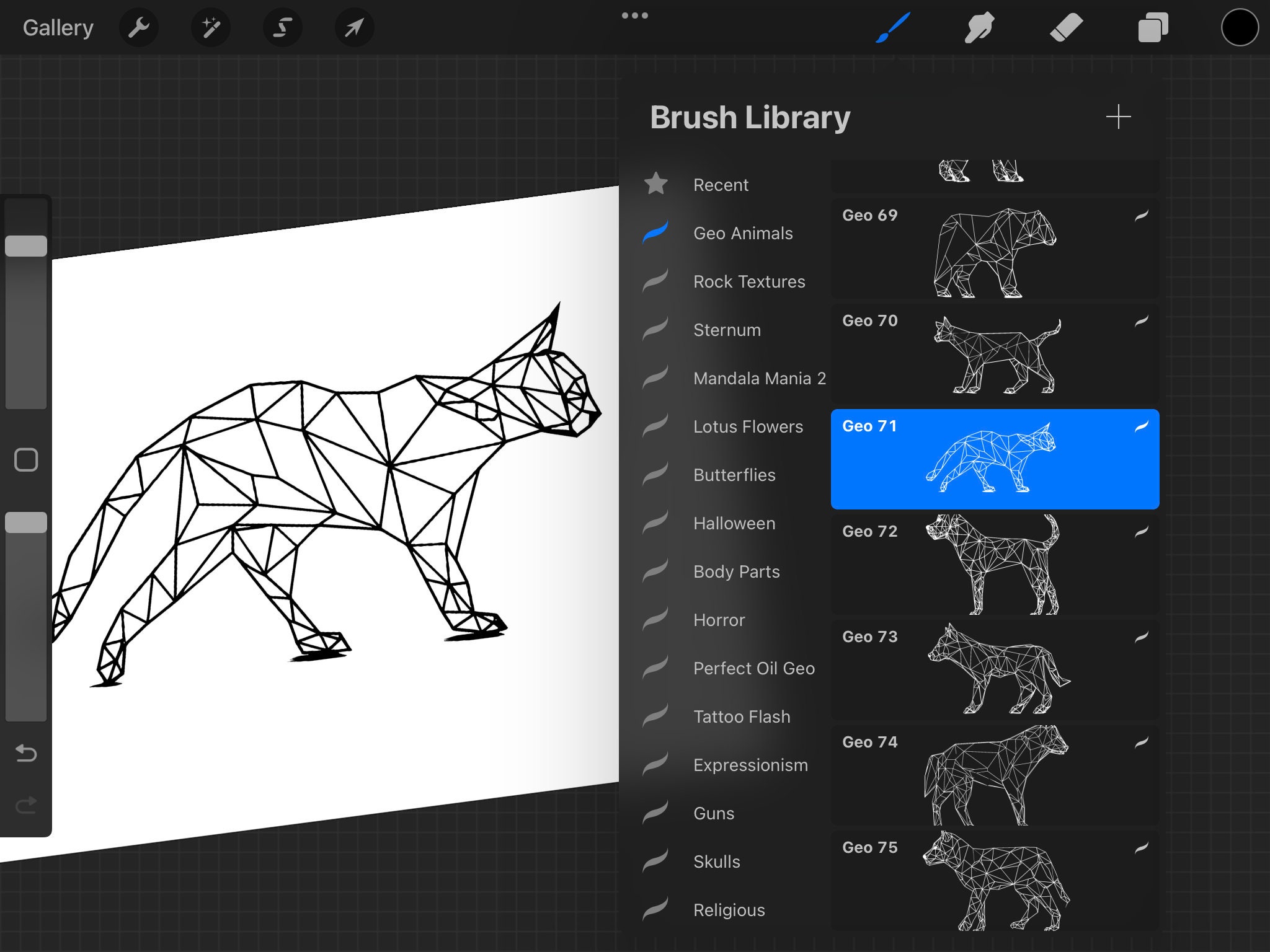 Procreate - 80 Geometric Animal Brushes - Tattoo Design Brushset - Etsy