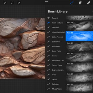 Procreate - 120 Rock Texture Brushes - Seamless Rock and Stone Textures ...
